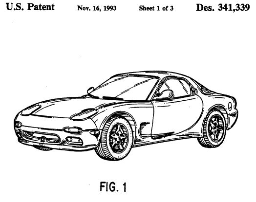 Rx7 Fd3s Patent2 Coloring Template Sketch Coloring Page